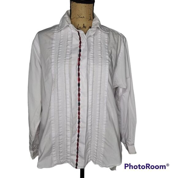 Vintage | Tops | Vintage9s Pendleton White Button Down Shirt Red ...